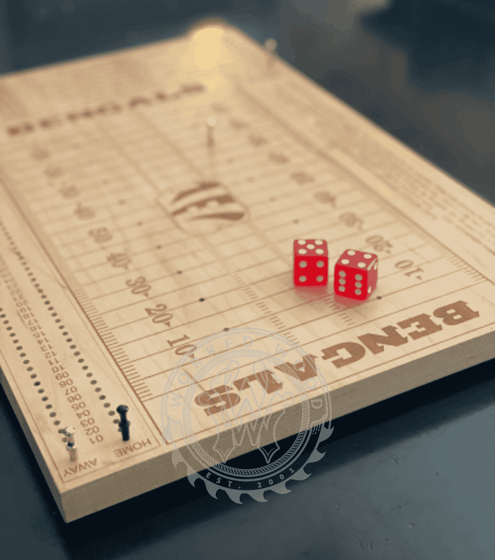 Buy Football Dice Game | Gridiron Football Wooden Game – Worked Wood