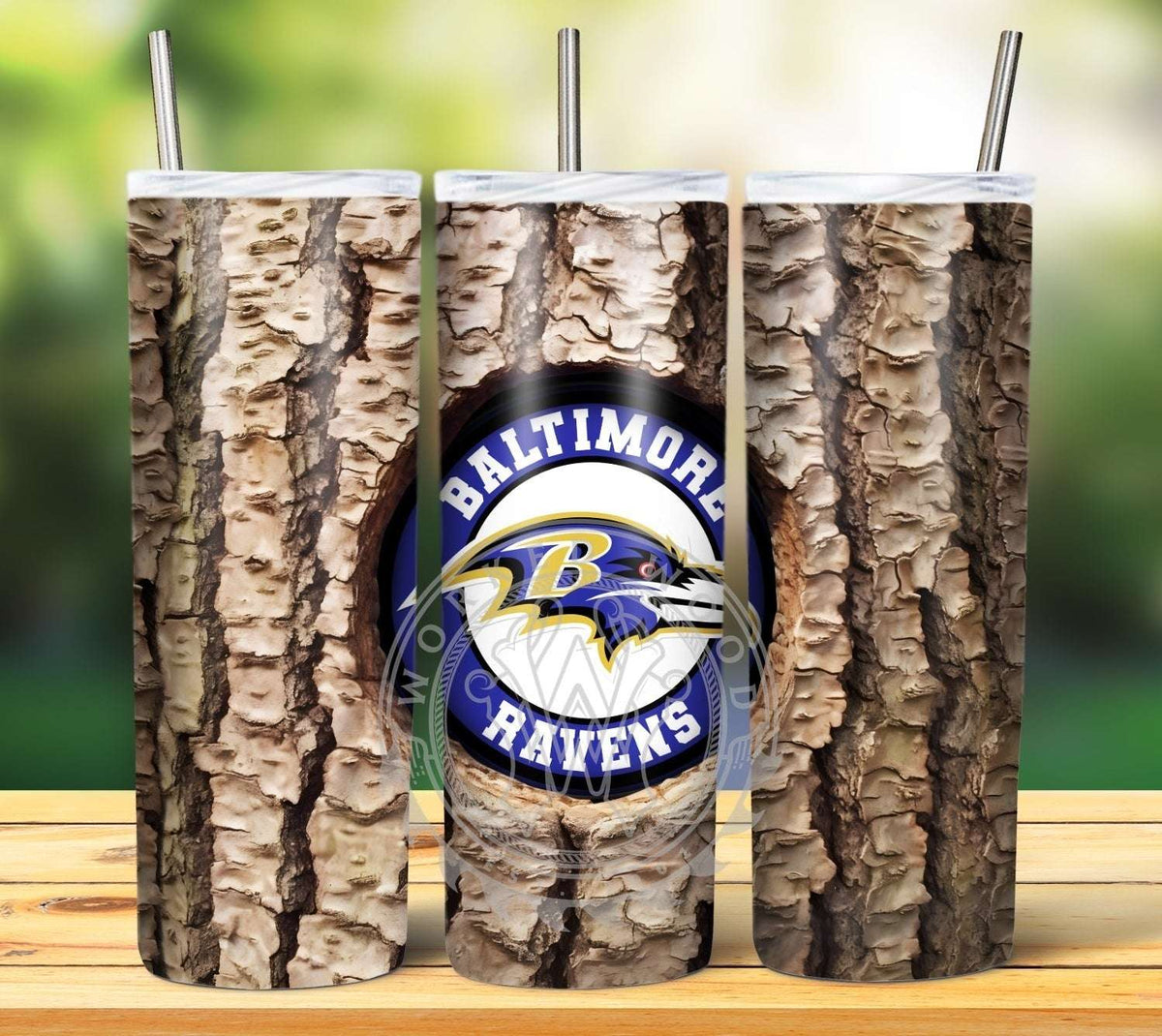 Professional Football Tree Trunk Sublimation Tumbler Wrap Graphics Pac ...